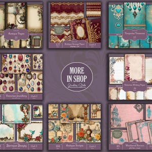 Victorian Script Digital Papers, Vintage Handwritten Style Ephemera ...