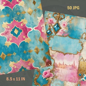 Printable Victorian Paper, Texture Theme, Journal Embellishment, Luxury ...