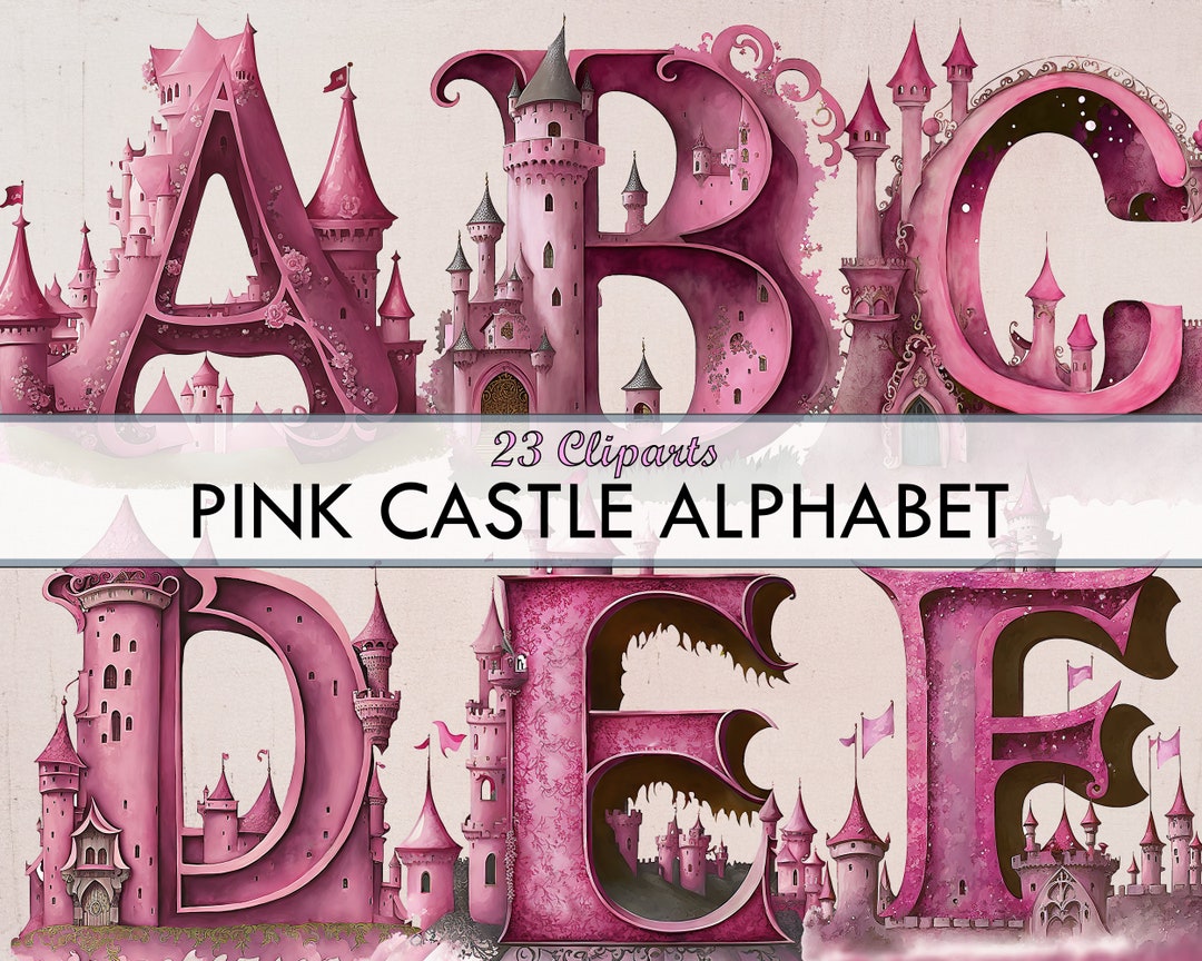 Fairy Castles Decorative Alphabet Letters Pink Castles - Etsy
