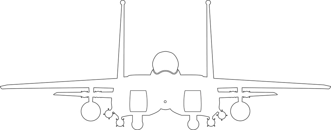 F-15E Front Profile PNG - Etsy