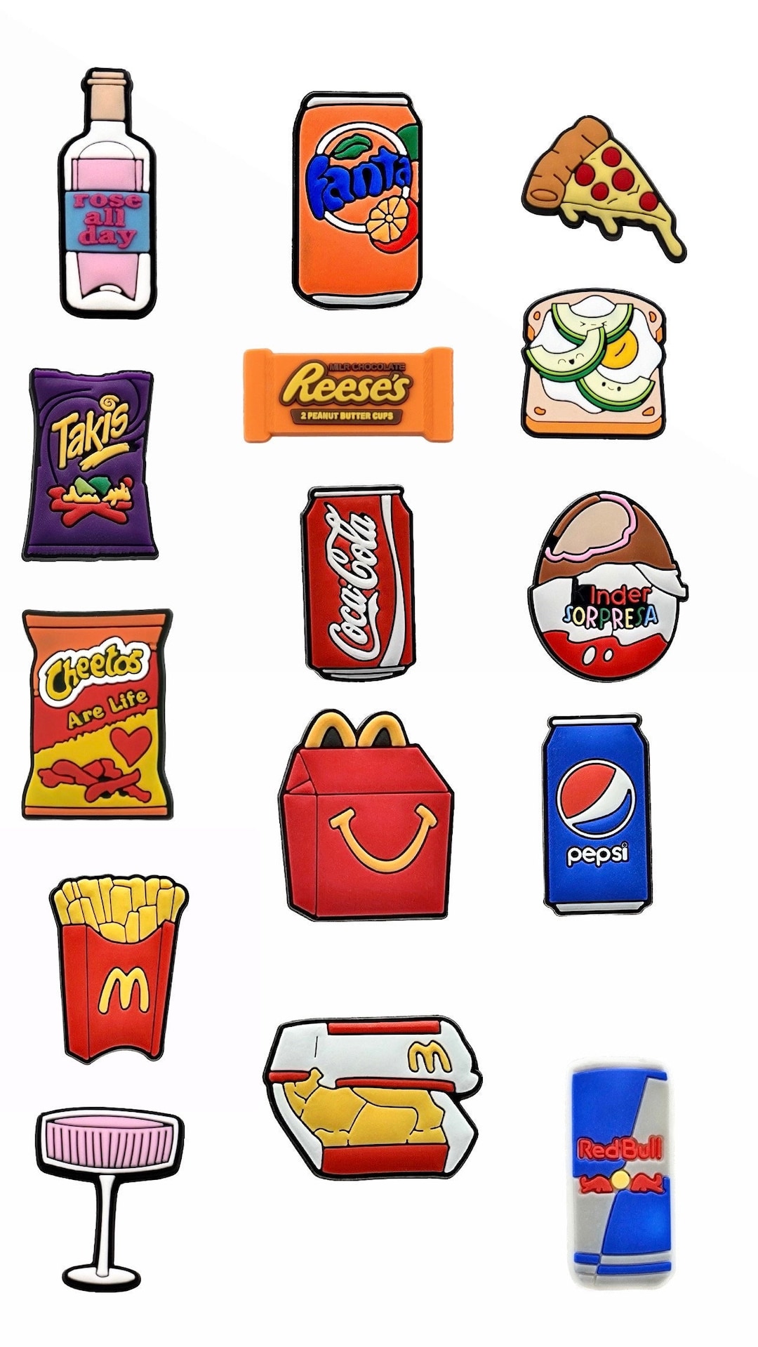 Food Croc Charms Snacks Croc Charms Food Jibbitz PVC Rubber Avocado ...