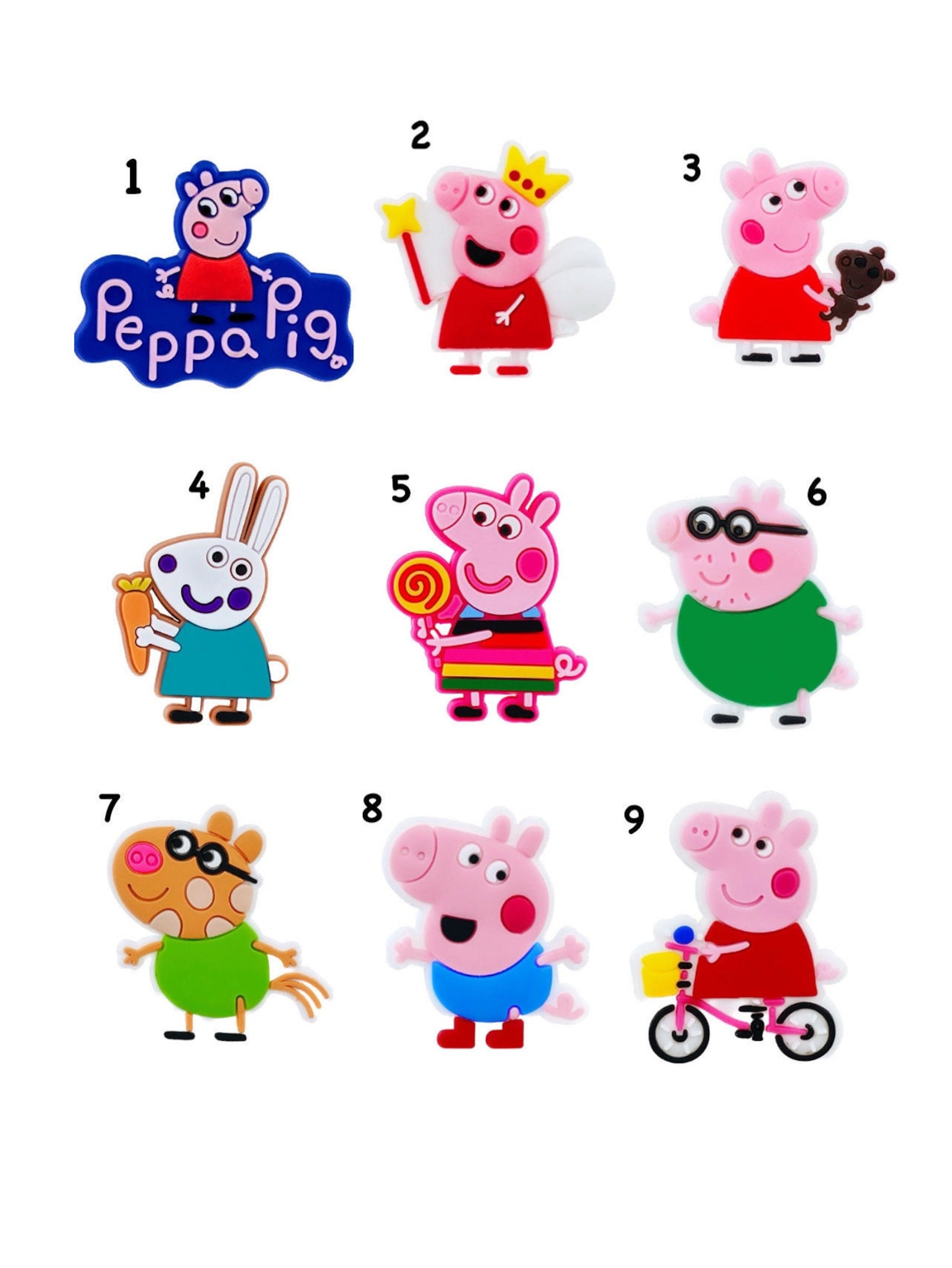 Peppa Pig Croc Charms |cartoon Pig Themed Croc Charms | Peppa Pig ...