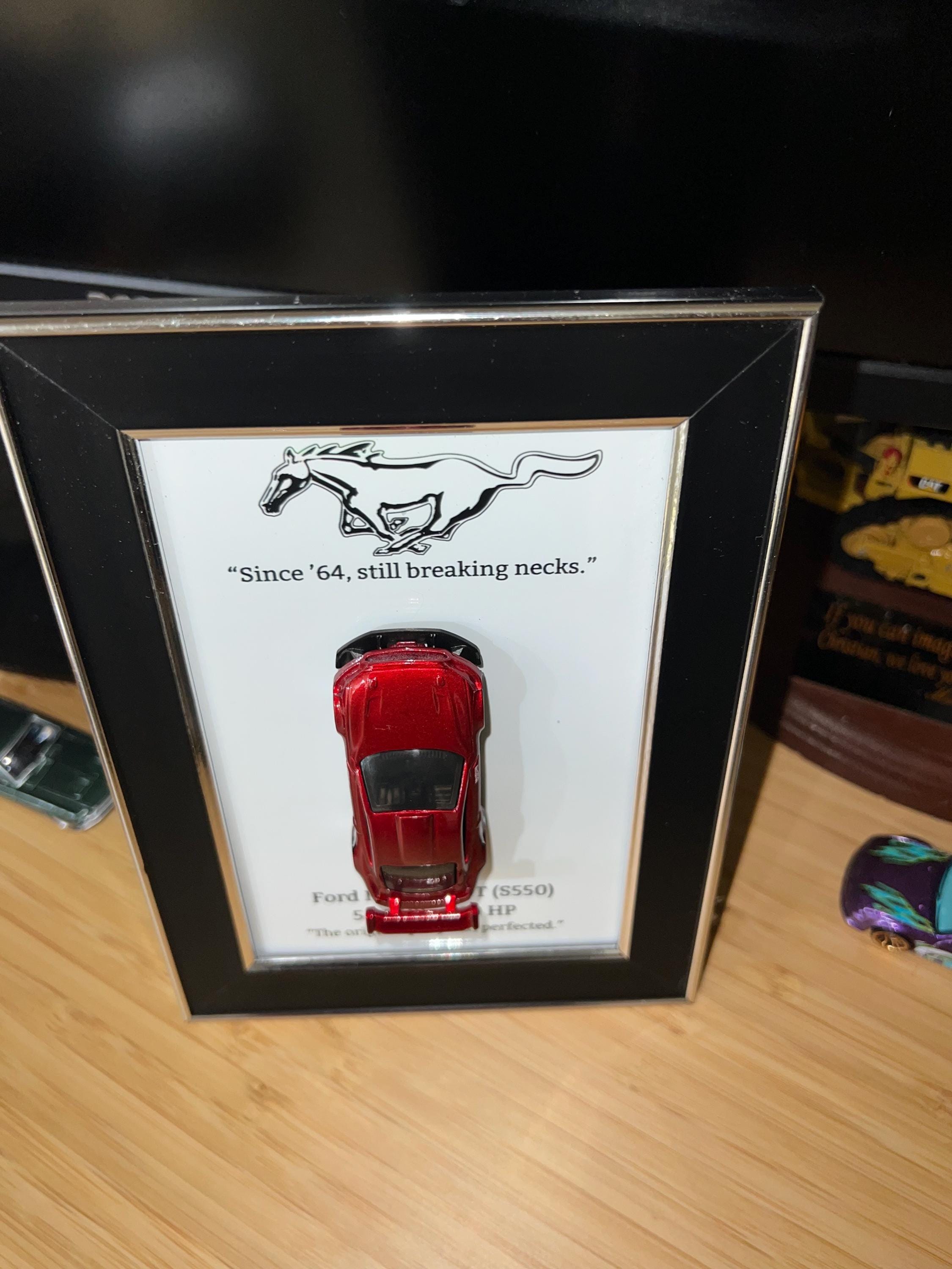 Custom 4”x6” Hot Wheels Frame– Ford Mustang GT | Desk Art for Car ...