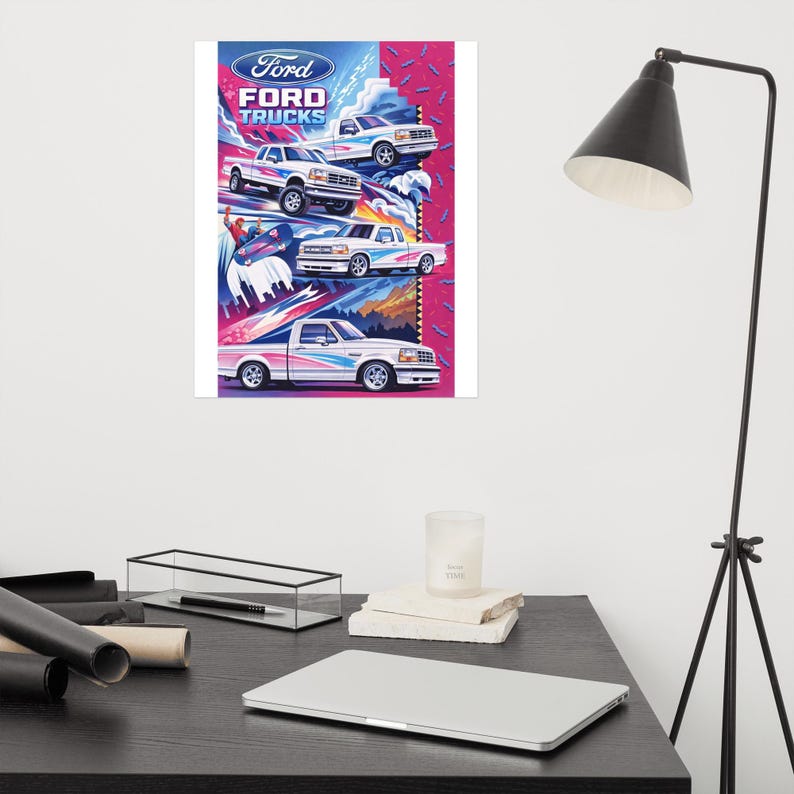 90’s Ford F-150 Vintage Truck Poster | Classic Pickup Wall Art for ...