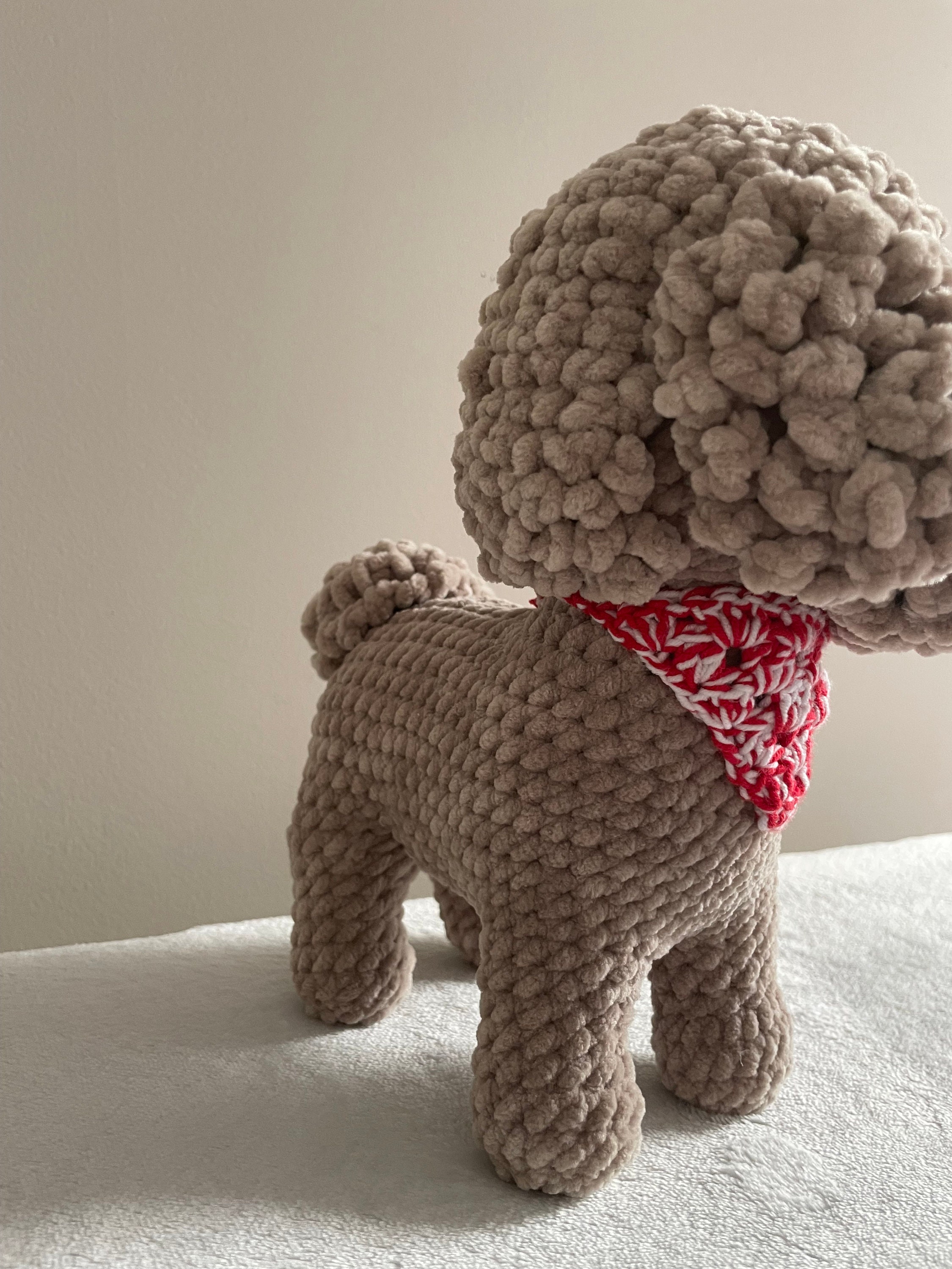 Crochet Poodle Dog Plushy Amigurumi Dog Cute Crochet Stuffed Dog Fluffy ...