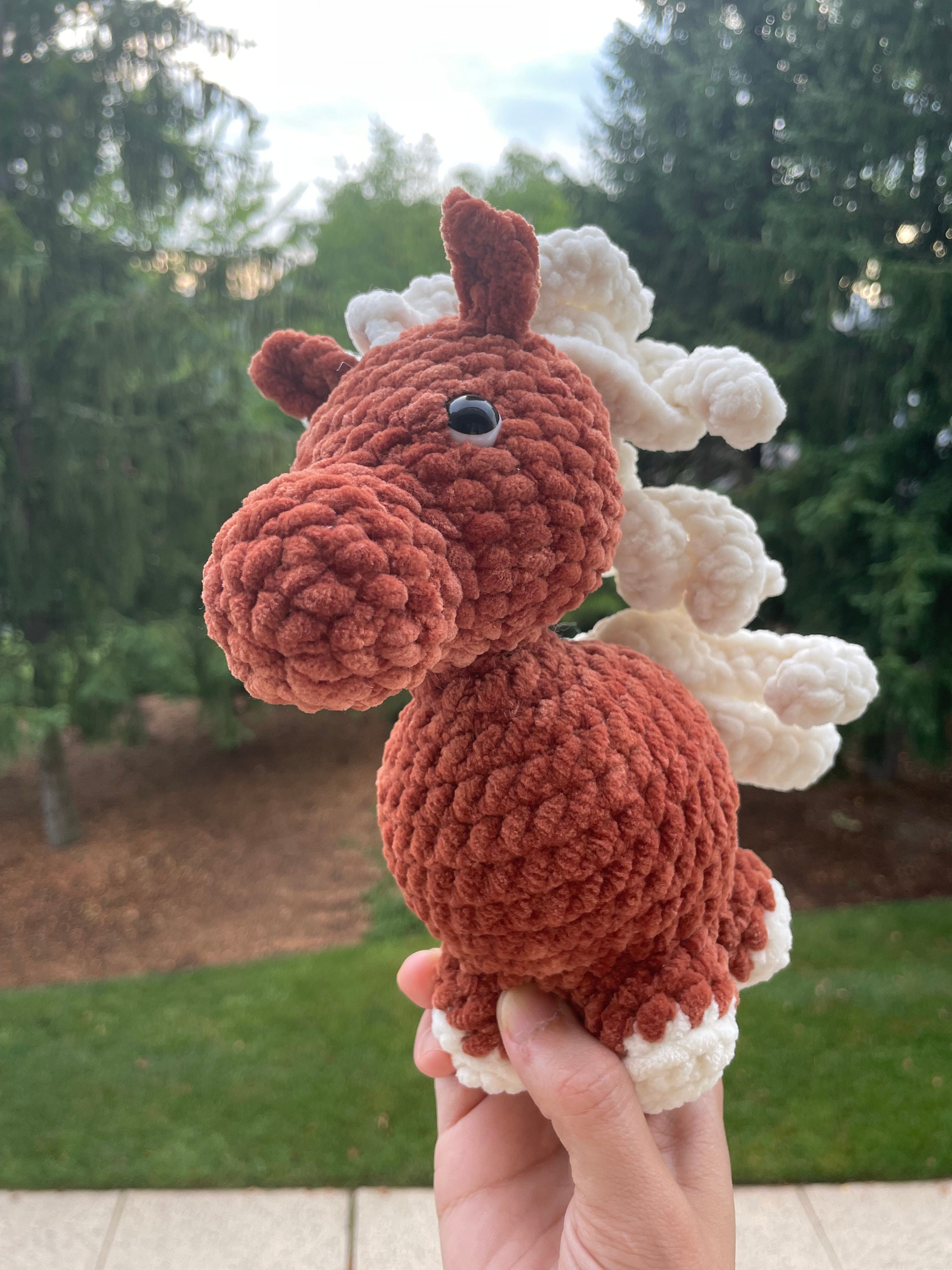 Amigurumi Pocket Horse Plushy Horse Stuffed Toy Pony Toy Toys for Kids ...