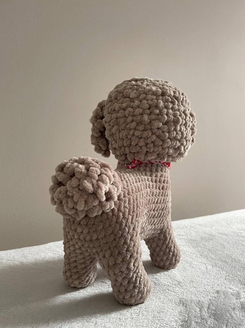 Crochet Poodle Dog Plushy Amigurumi Dog Cute Crochet Stuffed Dog Fluffy ...