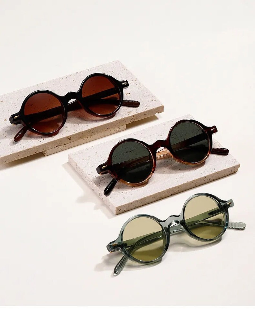 Steampunk Round Small Frame Sunglasses UV400 Protection Unisex Retro ...