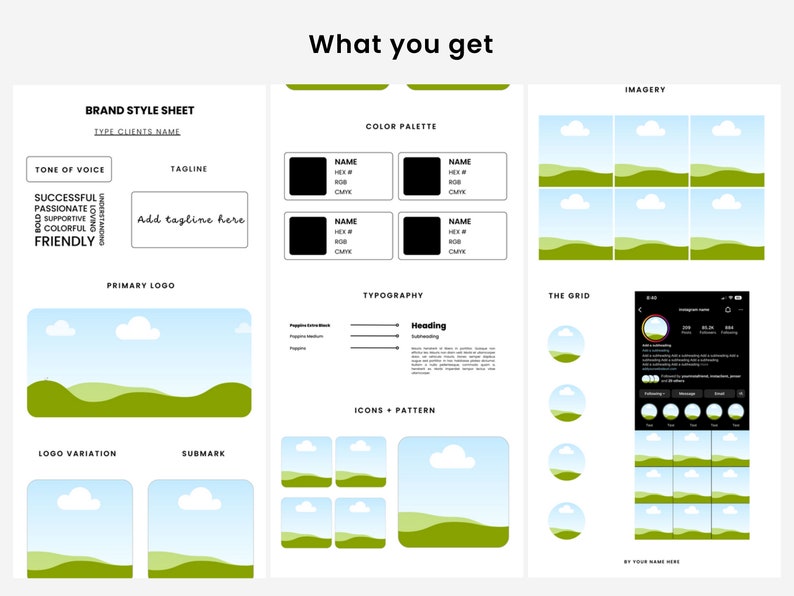 Easy to Edit Brand Board Template, Canva Brand Style Sheet Template ...