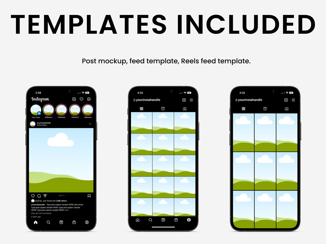 Instagram Mockup Template, Editable Canva Template Social Media Mockups ...