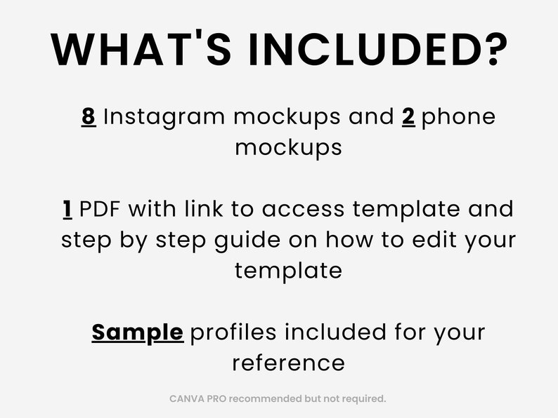 Instagram Profile Mockup Template, Editable Canva Template Social Media ...