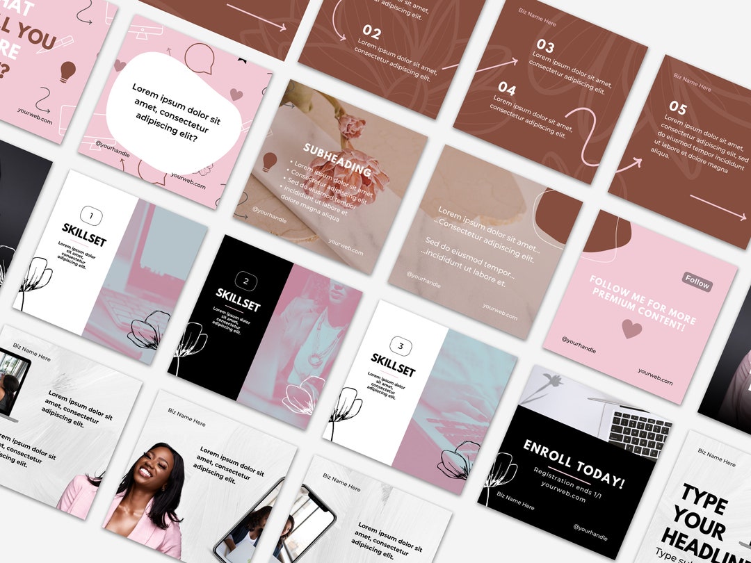 Instagram Seamless Carousel Post, Instagram Carousel Template, Seamless ...