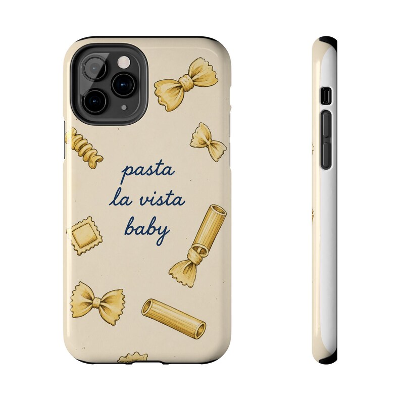 Pasta Phone Case | Foodie Humor, Kitchen Accessory, Cream Background - Etsy