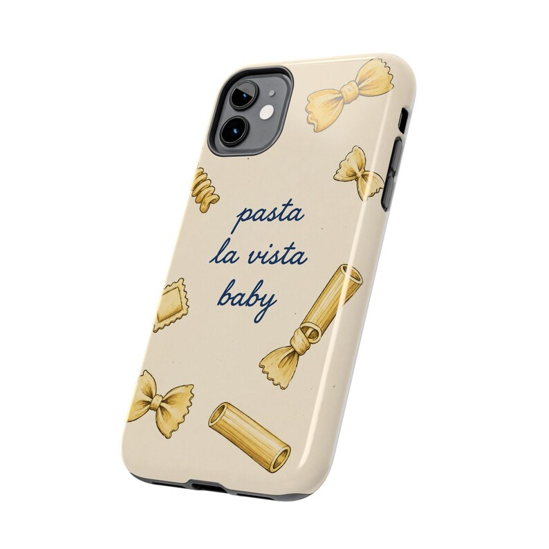 Pasta Phone Case | Foodie Humor, Kitchen Accessory, Cream Background - Etsy