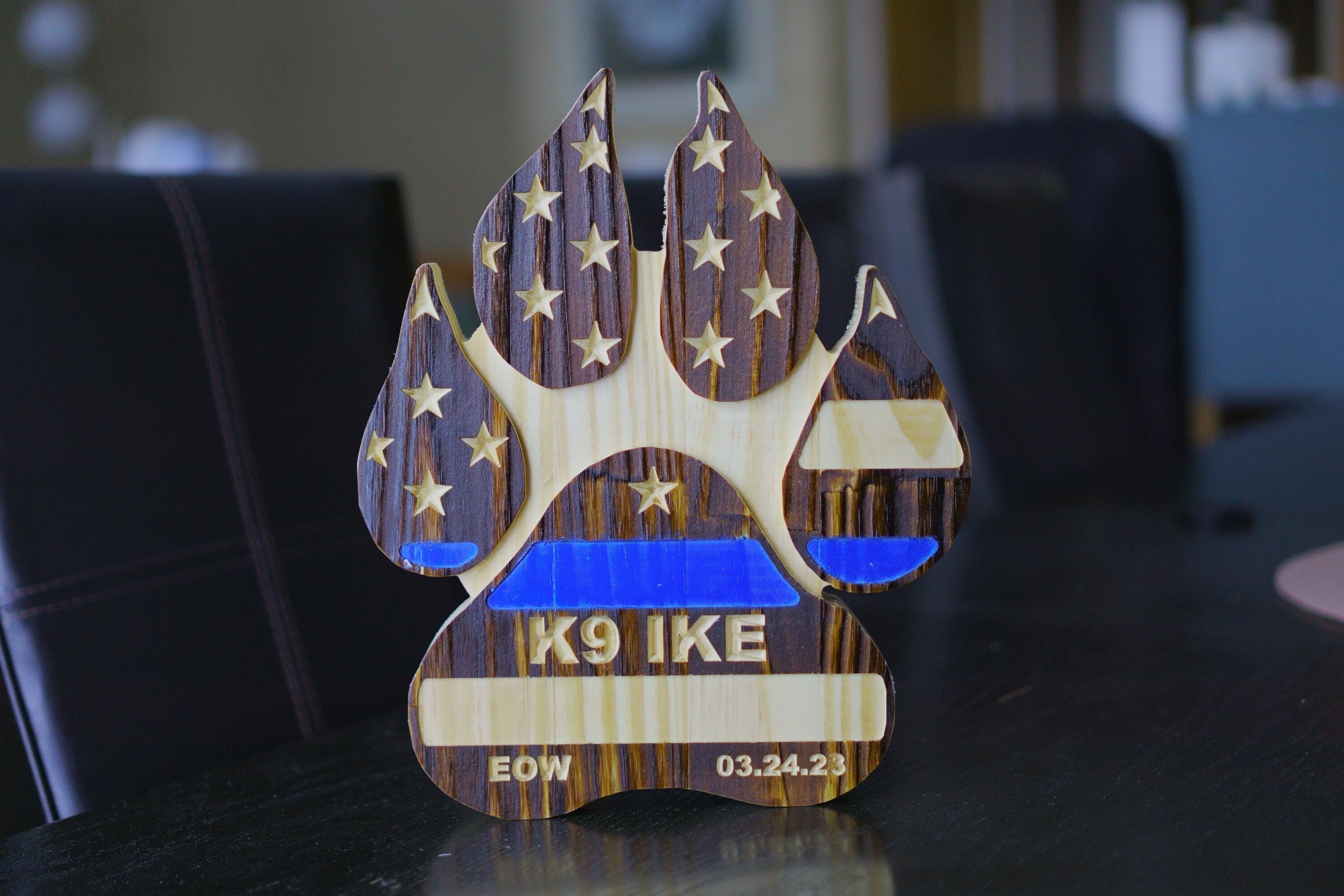 Flag Dog Paw Plaque | K9 | Personalized - Etsy