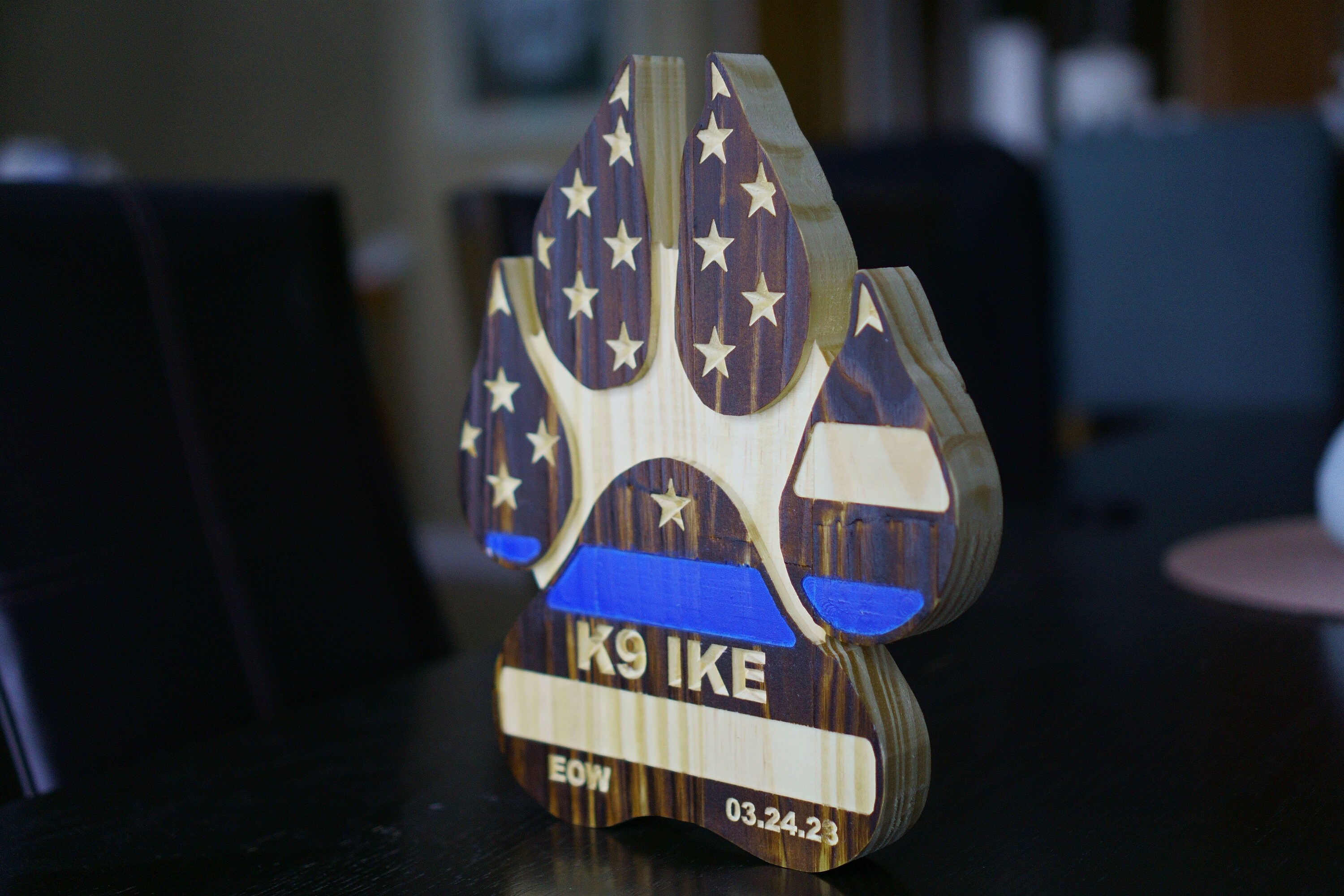 Flag Dog Paw Plaque K9 Personalized - Etsy