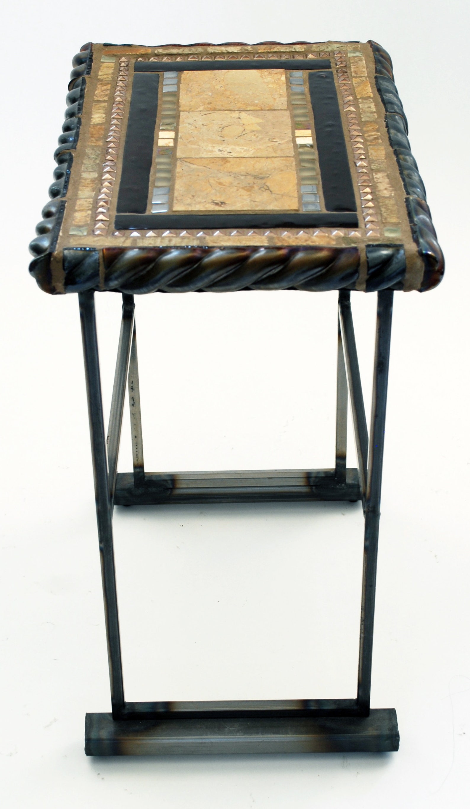 Alhambra Bespoke One of a Kind Upcycled Mosaic Tile and Steel Welded ...