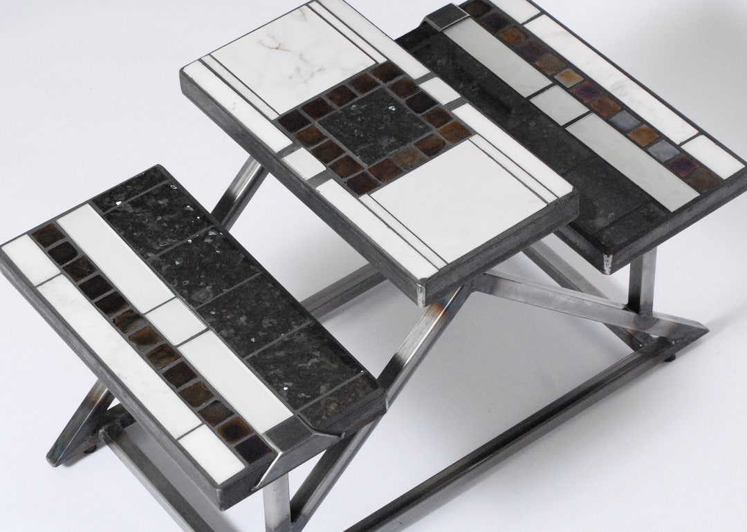 Venetian Pyramid Bespoke One of a Kind Upcycled Mosaic Tile and Welded ...