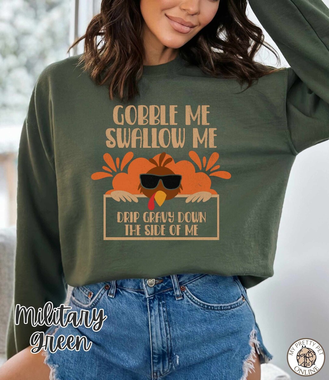 Turkey Sweatshirt, Thanksgiving Sweatshirt, Thanksgiving Dinner ...