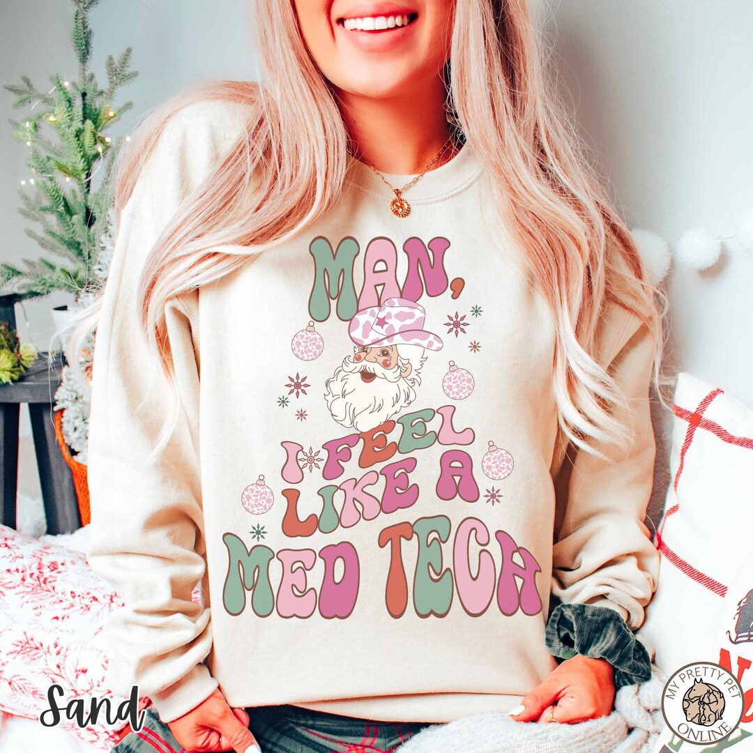 Retro Medication Tech Christmas Sweatshirts, Medication Aide Sweatshirt ...