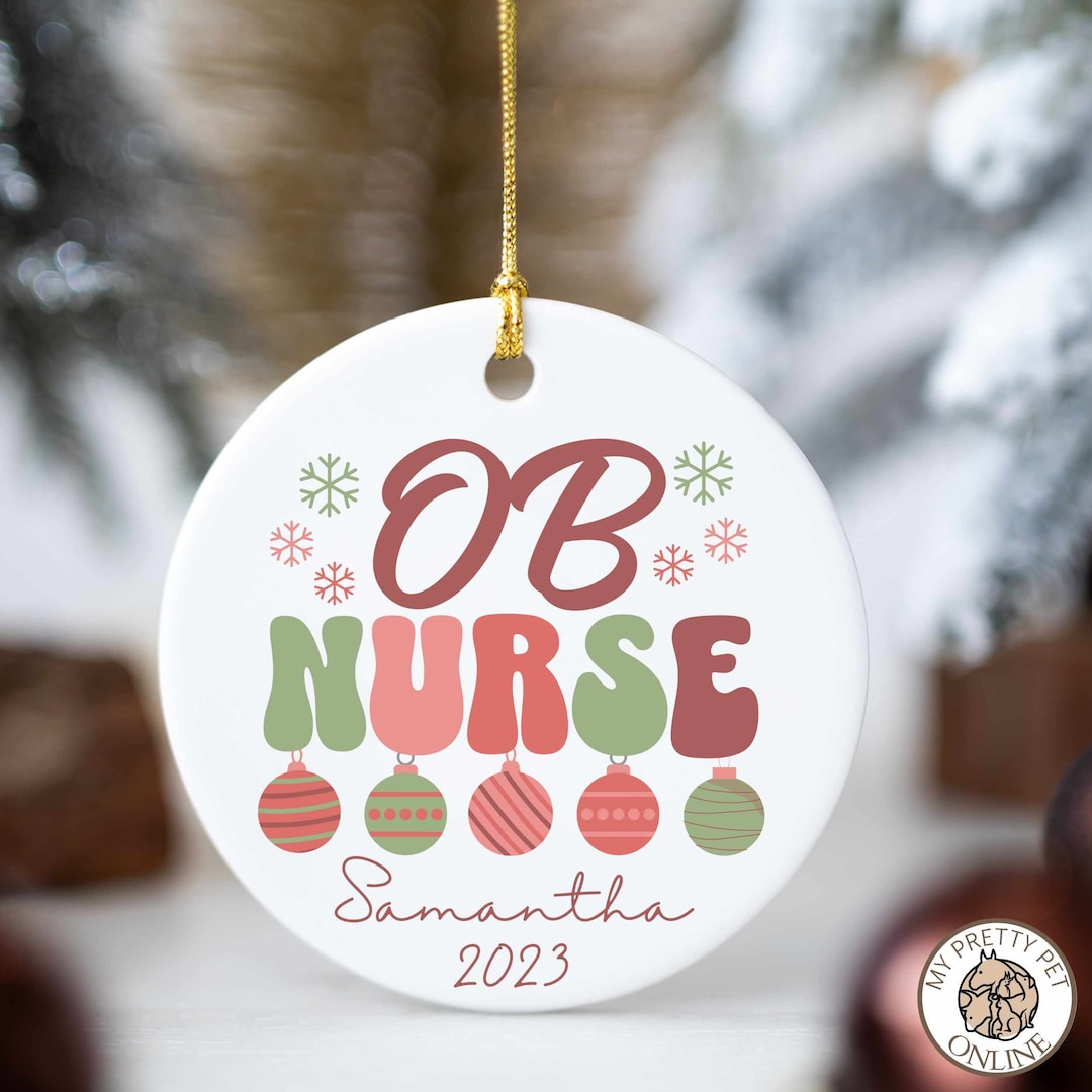 Personalized OB Nurse Ornaments, Custom OB Ornaments, OB Nurse Gifts ...