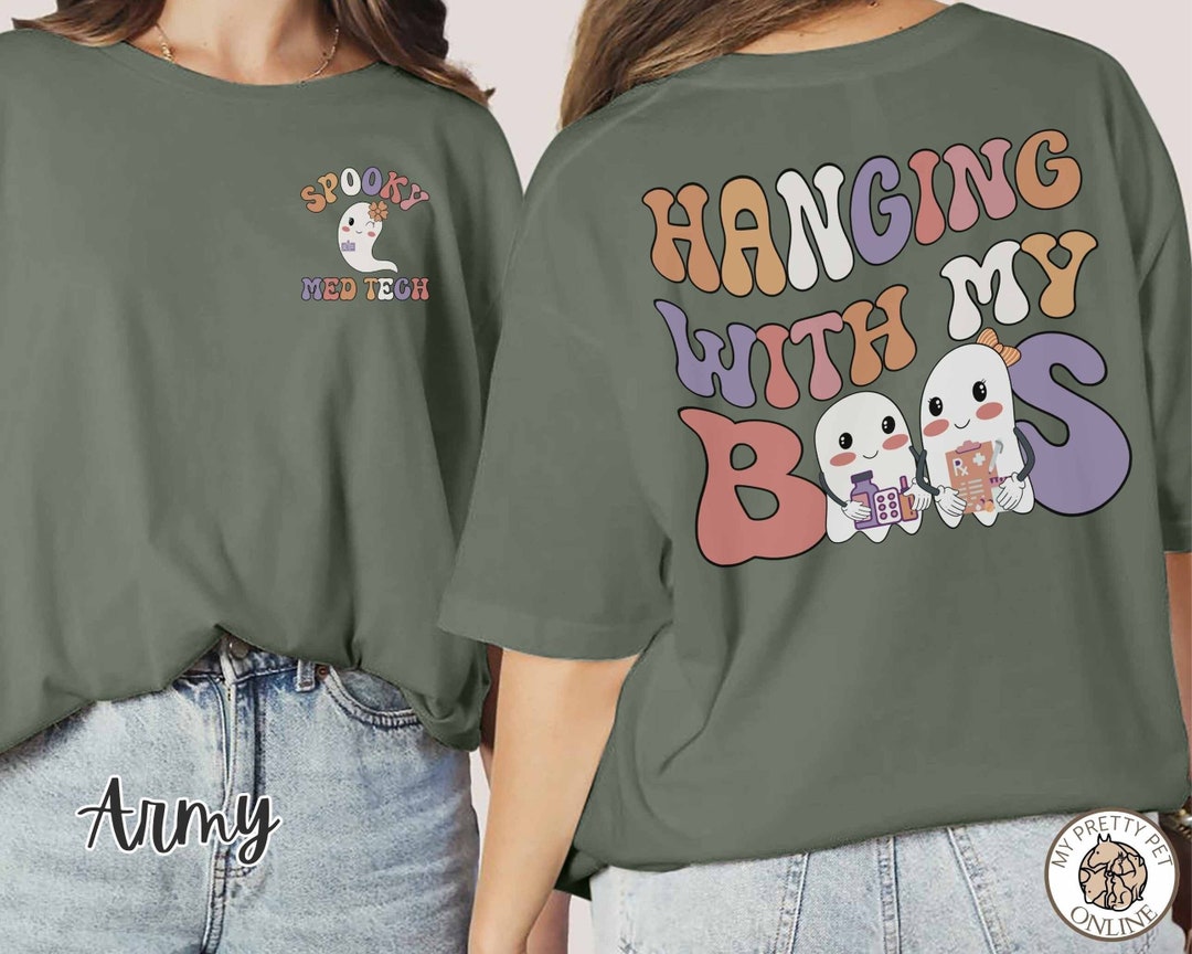 Halloween Medication Tech Shirts, Medication Aide Shirt, Spooky-boo Med ...