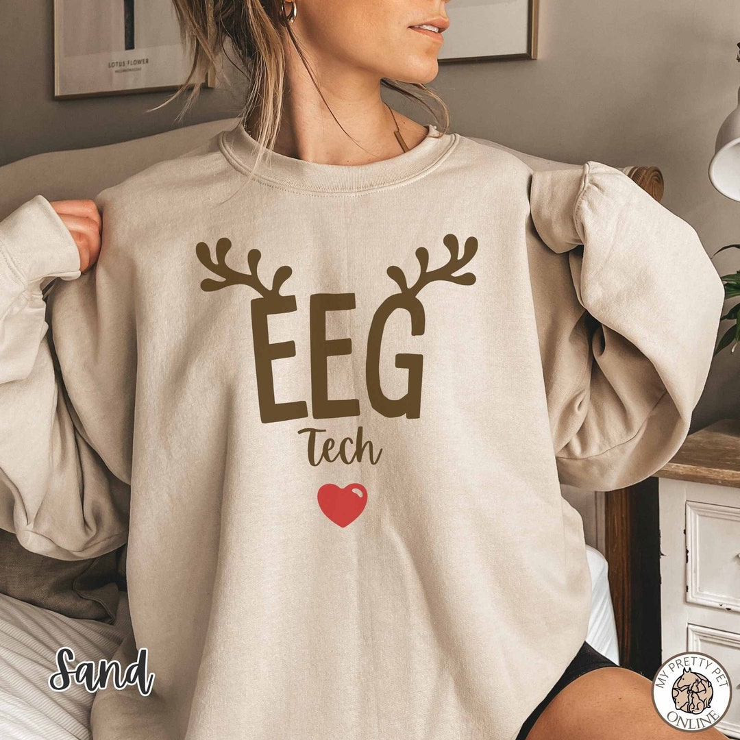 Reindeer Eeg Tech Christmas Sweatshirt Hoodie T Shirt Eeg Tech