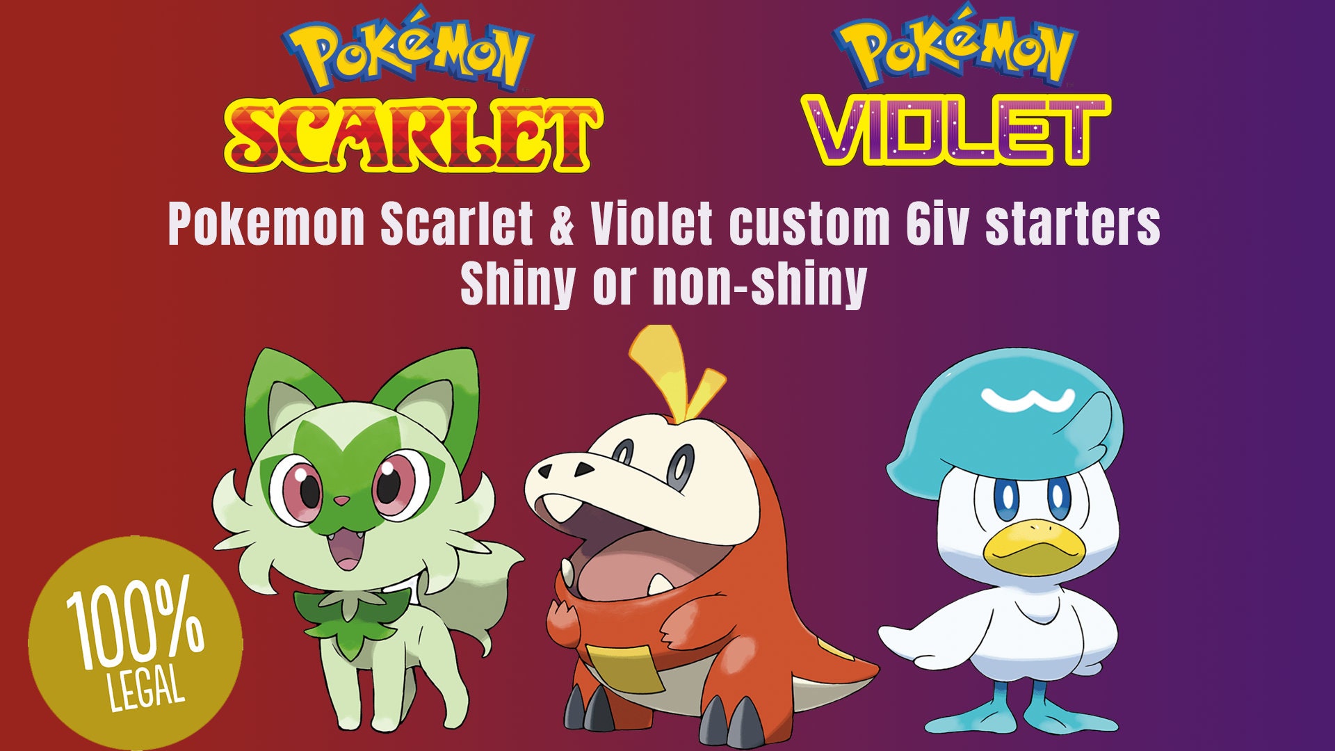 6IV Paldea Starter Bundle - Etsy