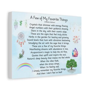 Holistic Wall Art Canvas Spiritual Poem Decor, Mindfulness & Healing ...