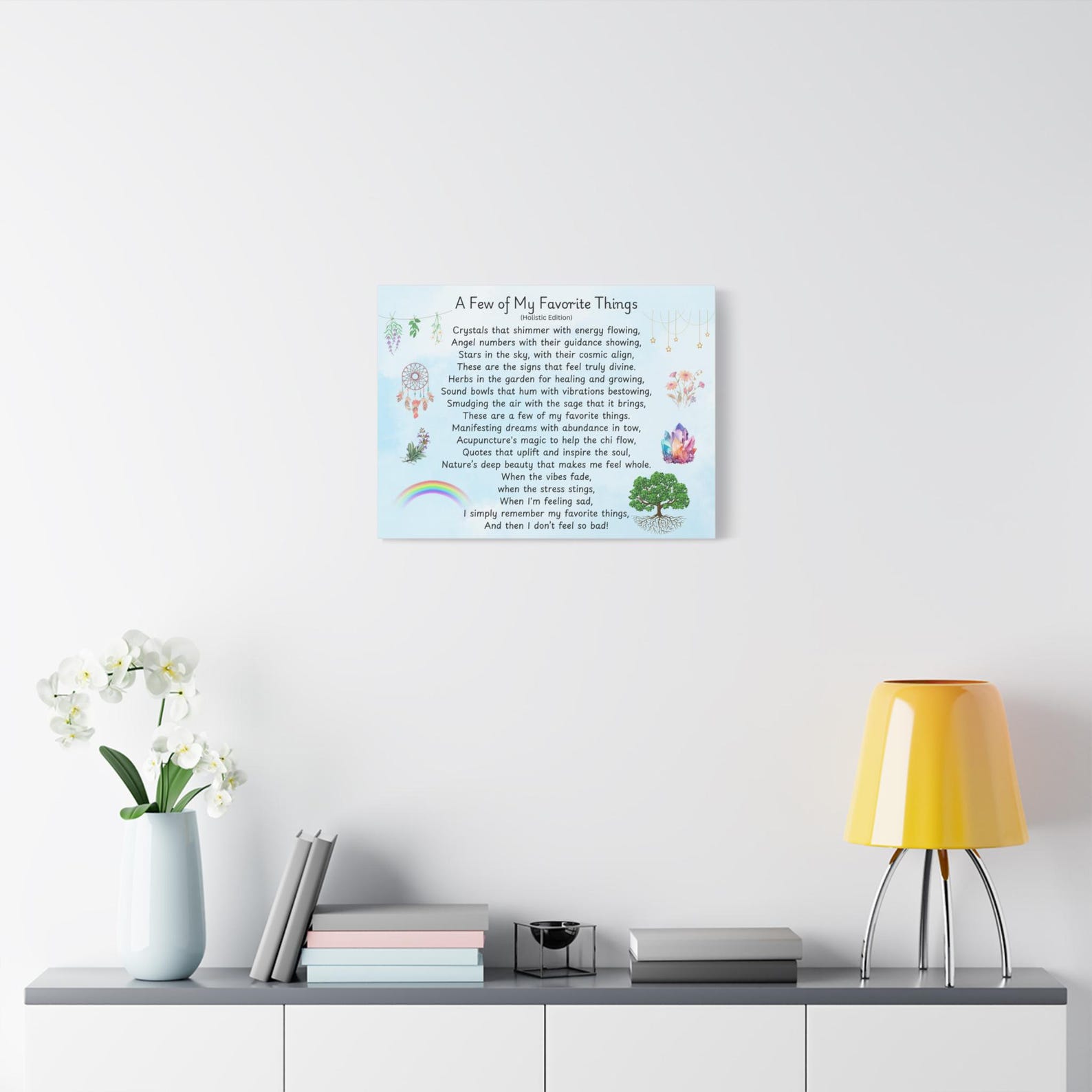 Holistic Wall Art Canvas Spiritual Poem Decor, Mindfulness & Healing ...