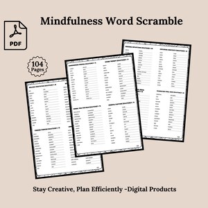 Printable Word Search Puzzle Book, Mental Health, Brain Teaser Game ...