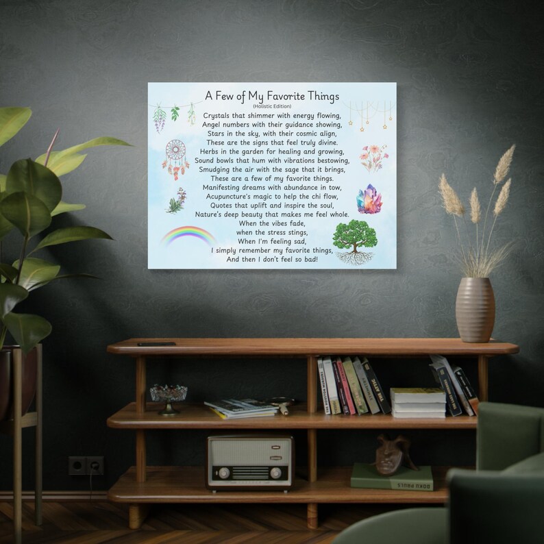 Holistic Wall Art Canvas Spiritual Poem Decor, Mindfulness & Healing ...