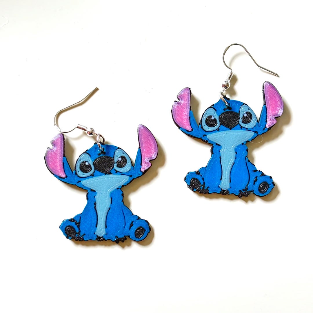 Blue Alien Cartoon Earrings - Etsy