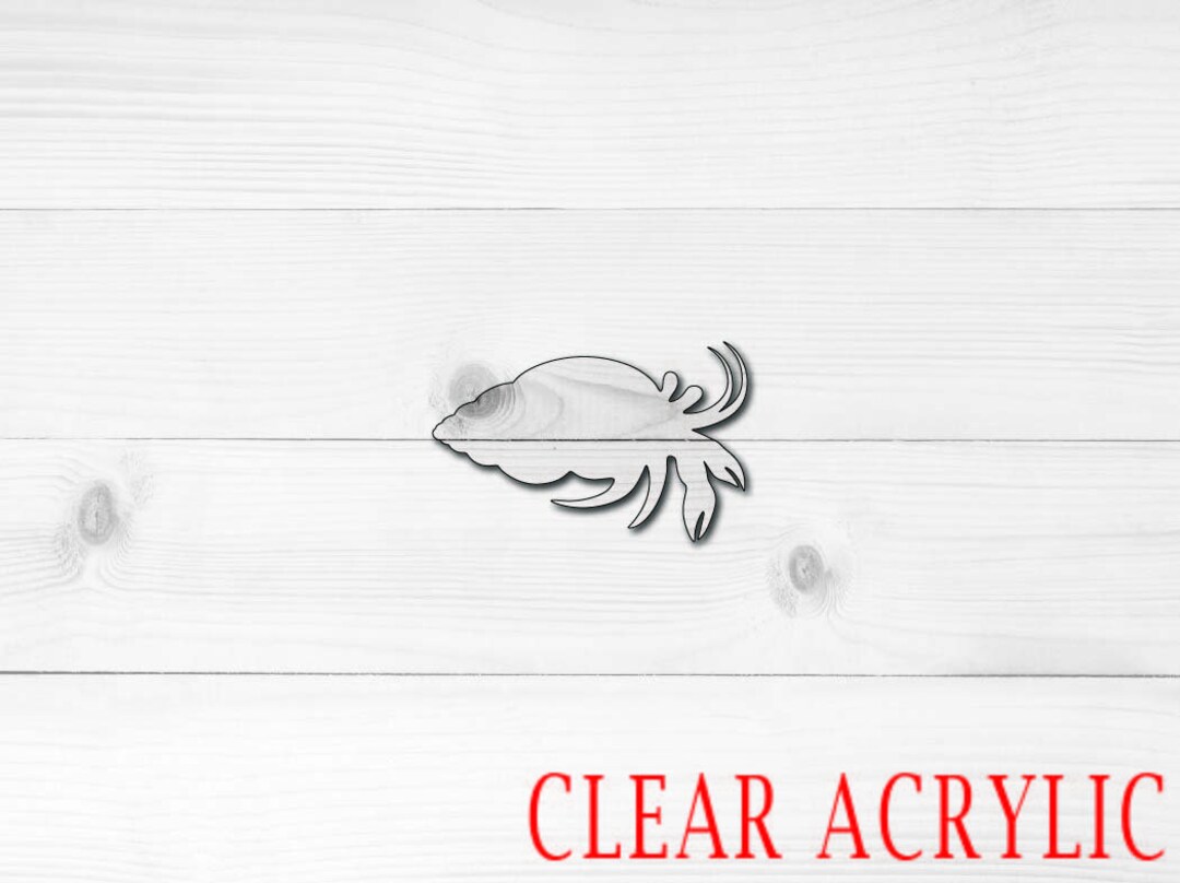 Hermit Crab Shape, Clear Acrylic Craft Blank, Colored Acrylic Blank - Etsy