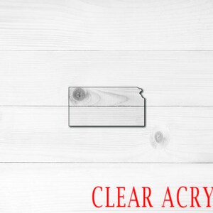 Kansas Shape, Clear Acrylic Craft Blank, Colored Acrylic Blank - Etsy
