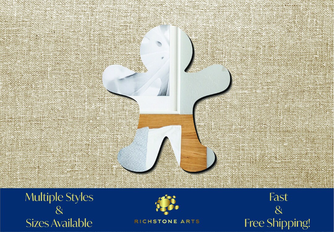 Decorative Gingerbread Man Shaped Acrylic Mirror | Many Shapes ...