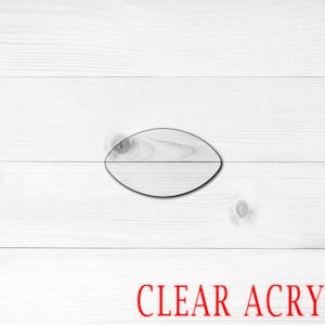 Football Shape, Clear Acrylic Craft Blank, Colored Acrylic Blank - Etsy