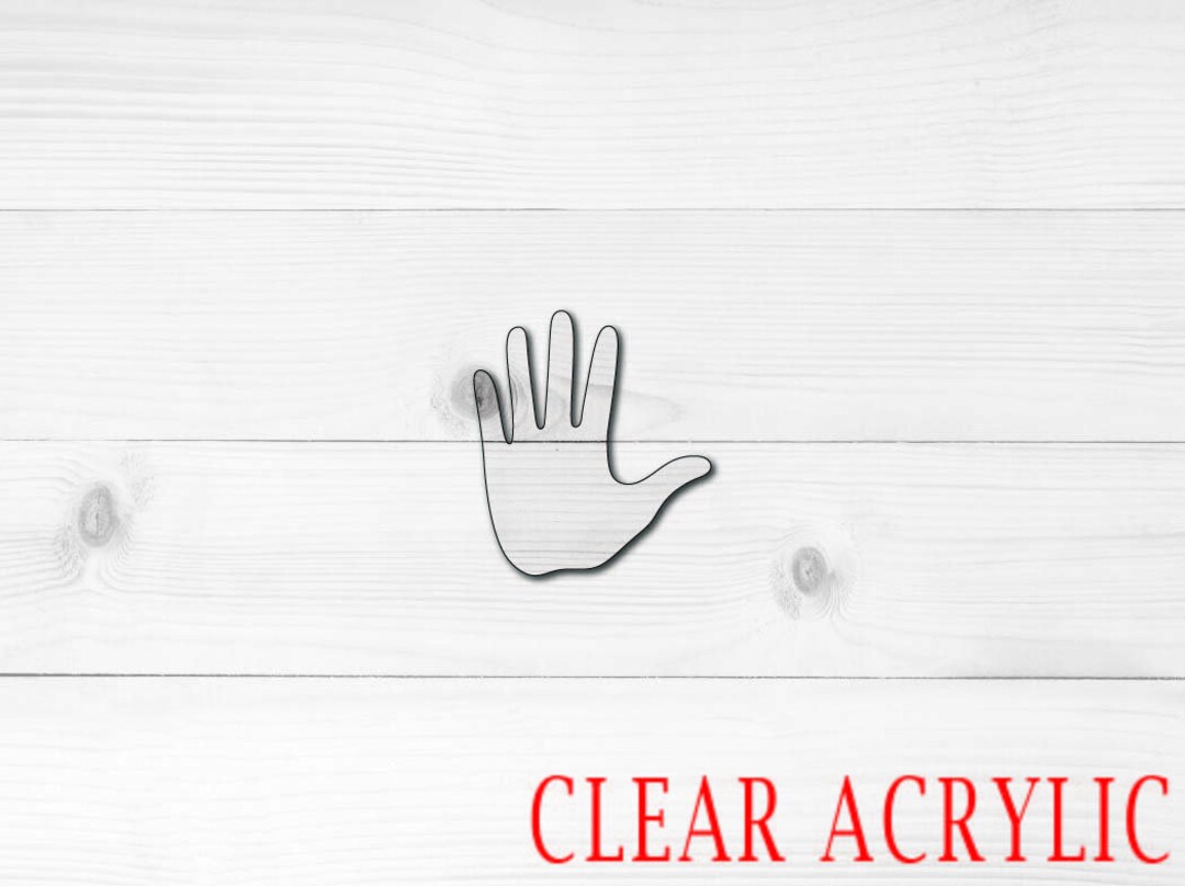 Hand Shape, Clear Acrylic Craft Blank, Colored Acrylic Blank - Etsy
