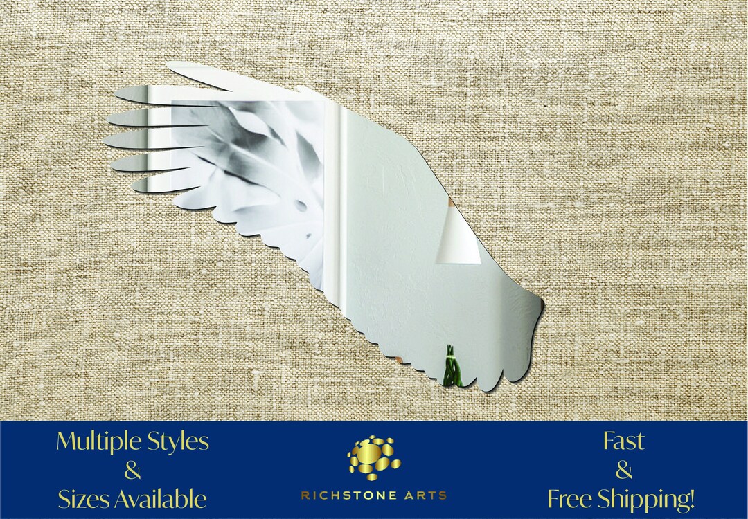 Decorative Eagle Wing Shaped Acrylic Mirror | Many Shapes Available - Etsy