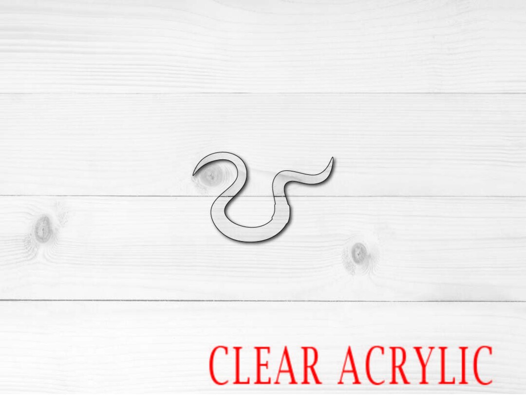 Worm Shape, Clear Acrylic Craft Blank, Colored Acrylic Blank - Etsy