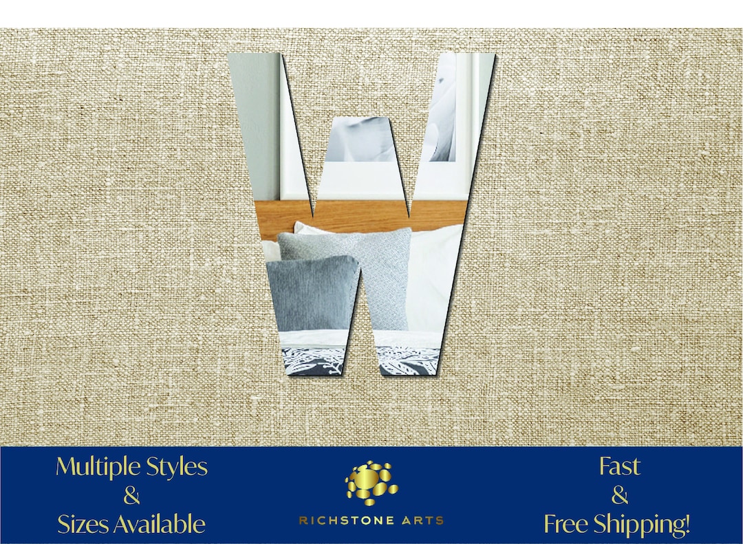 Decorative Letter W Shaped Acrylic Mirror | Many Shapes Available - Etsy