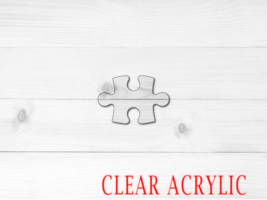 Puzzle Piece Shape, Clear Acrylic Craft Blank, Colored Acrylic Blank - Etsy