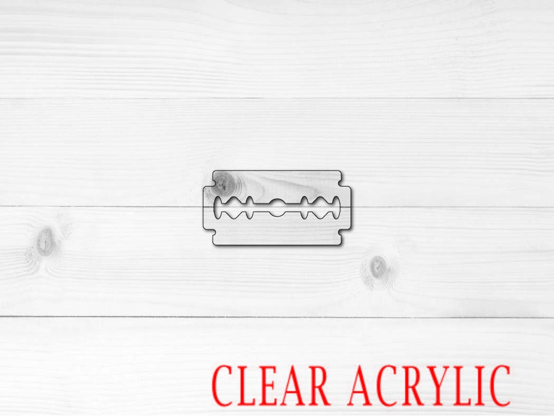 Razor Blade Shape, Clear Acrylic Craft Blank, Colored Acrylic Blank - Etsy