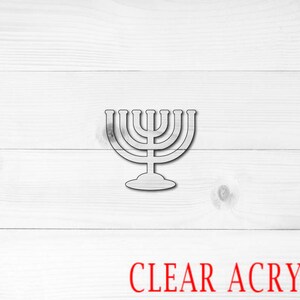 Menorah Shape, Clear Acrylic Craft Blank, Colored Acrylic Blank - Etsy