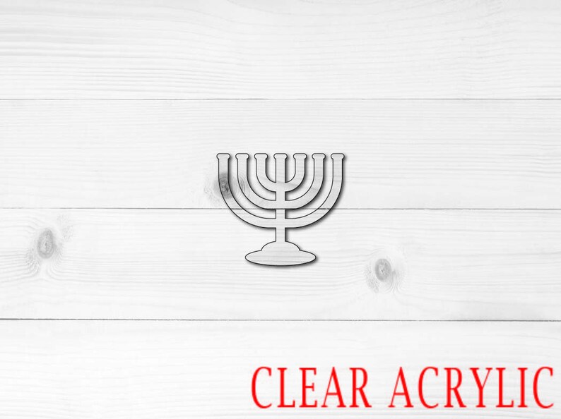 Menorah Shape, Clear Acrylic Craft Blank, Colored Acrylic Blank - Etsy