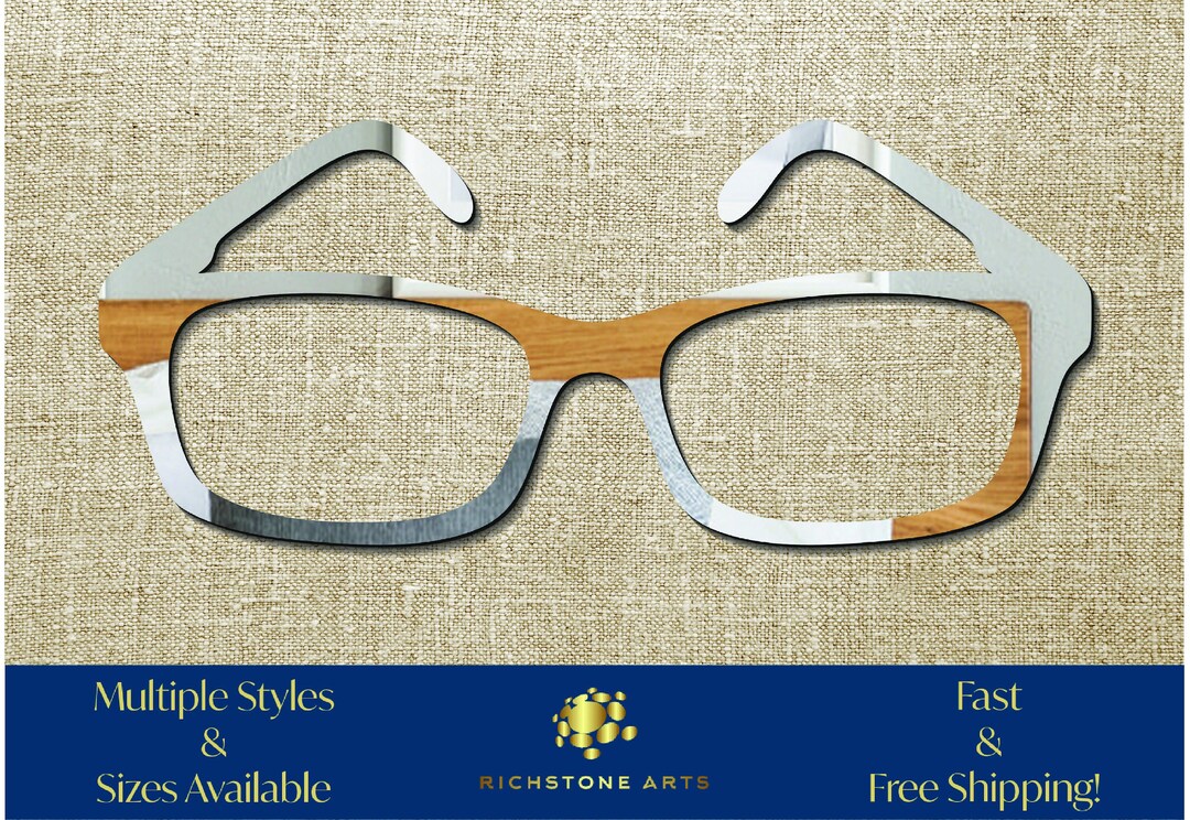 Decorative Glasses Shaped Acrylic Mirror | Many Shapes Available - Etsy