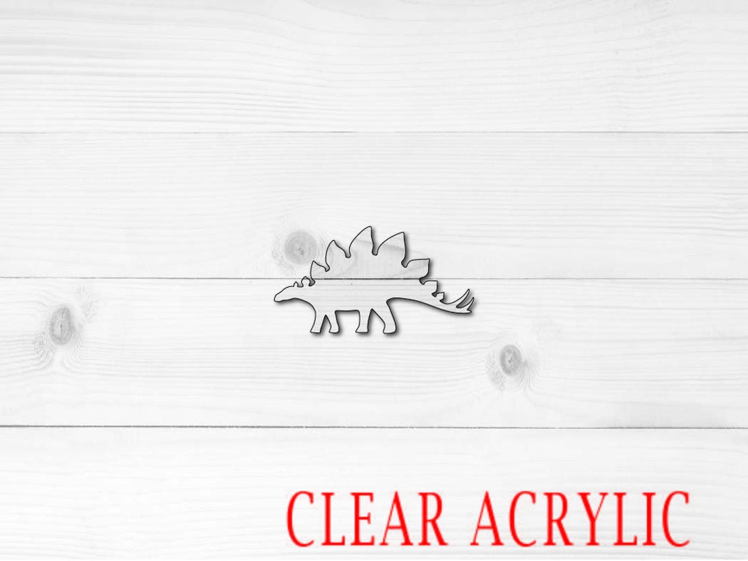 Stegosaurus Shape, Clear Acrylic Craft Blank, Colored Acrylic Blank - Etsy