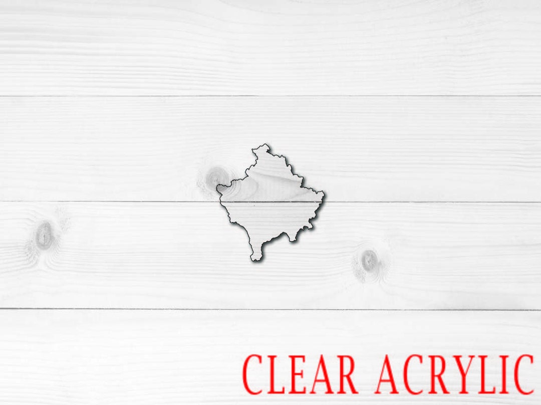 Kosovo Shape, Clear Acrylic Craft Blank, Colored Acrylic Blank - Etsy