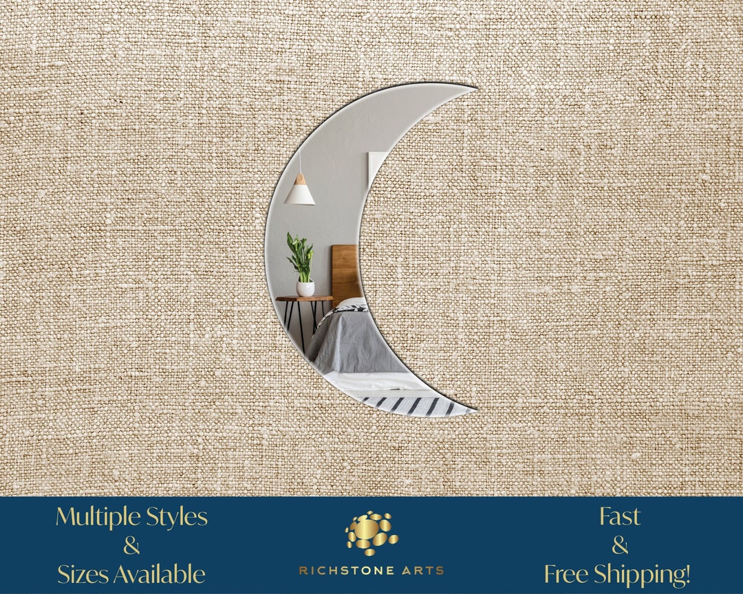 Decorative Crescent Moon Shaped Acrylic Mirror - Etsy