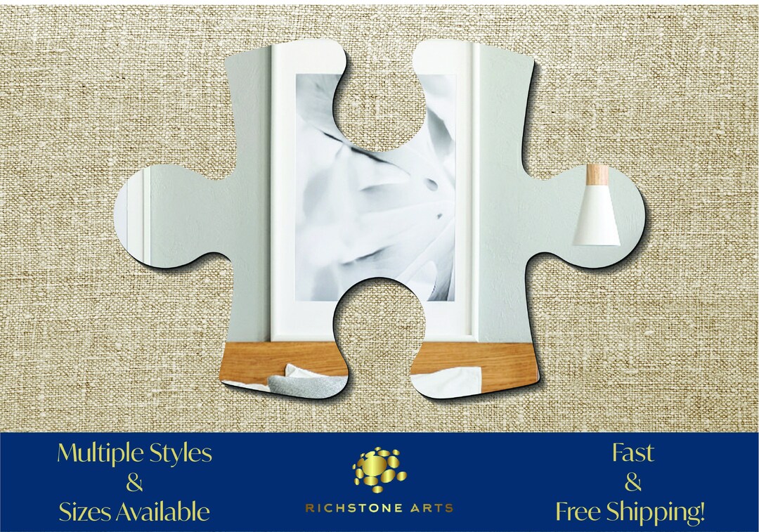 Decorative Puzzle Piece Shaped Acrylic Mirror | Many Shapes Available ...